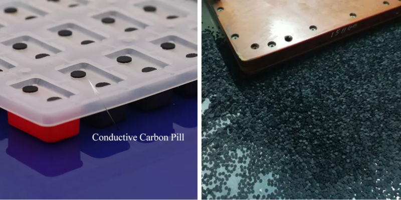 Silicone Rubber Conductive Buttons Keypads with Carbon Pills